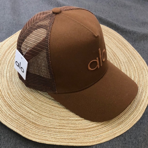 ALO Yoga | Accessories | Alo Yoga Brown Mesh Trucker Hatposhboss | Poshmark
